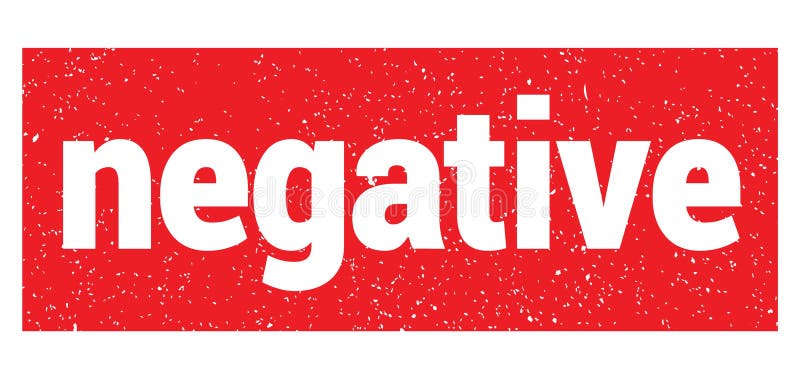 Negative Text Written on Red Stamp Sign Stock Illustration ...