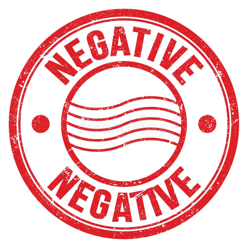 NEGATIVE Text on Yellow-black Round Stamp Sign Stock Illustration ...