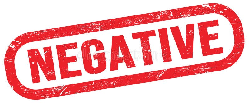 NEGATIVE, Text Written on Red Stamp Sign Stock Illustration ...