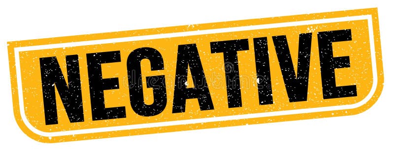 NEGATIVE Text Written on Yellow-black Stamp Sign Stock Illustration ...