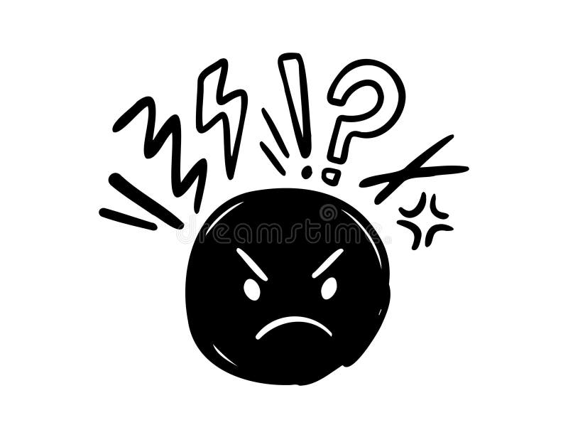 Negative Thinking, Bad Experience Feedback Hand Drawn Icon, Unhappy ...