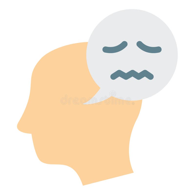 Negative Thinking Single Isolated Icon with Flat Style Stock ...