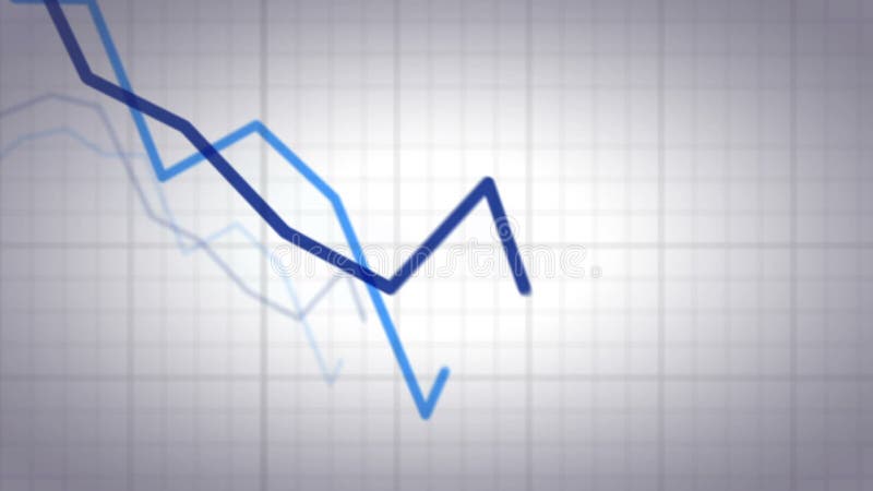 Negative Graph Develops on a Piece of Paper on an Office Table. Digital ...