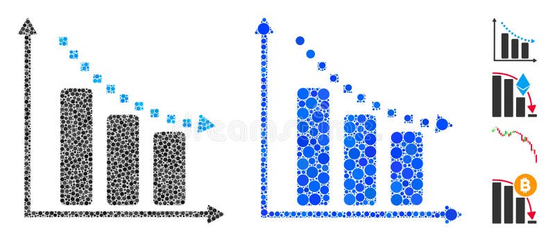 Negative Trend Composition Icon of Circle Dots Stock Illustration ...