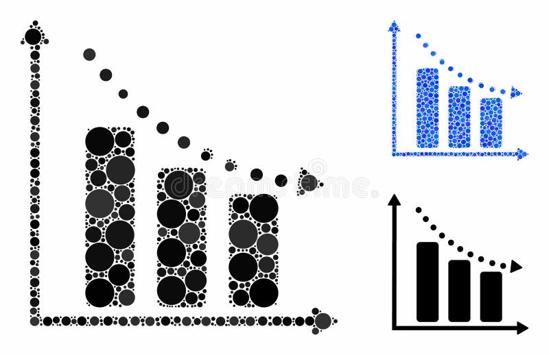 Negative Trend Vector Mesh Carcass Model and Triangle Mosaic Icon Stock ...