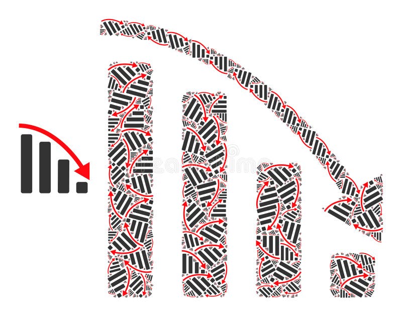 Negative Trend Recursive Composition of Negative Trend Icons Stock ...