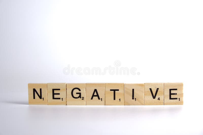 Negative word stock image. Image of word, green, turn - 267794257