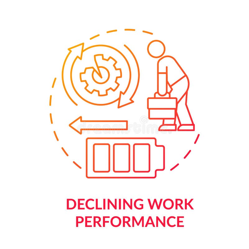 Negative Work Performance Red Gradient Concept Icon Stock Vector ... Negative Work Performance Red Gradient Concept Icon Stock Vector ...