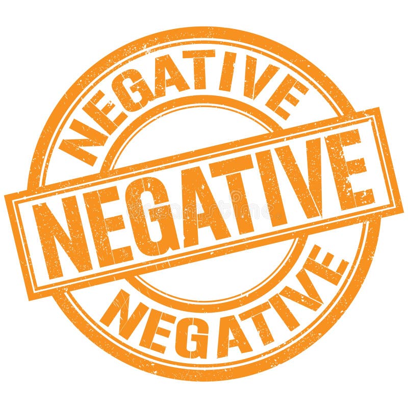 NEGATIVE Text on Yellow-black Round Stamp Sign Stock Illustration ...