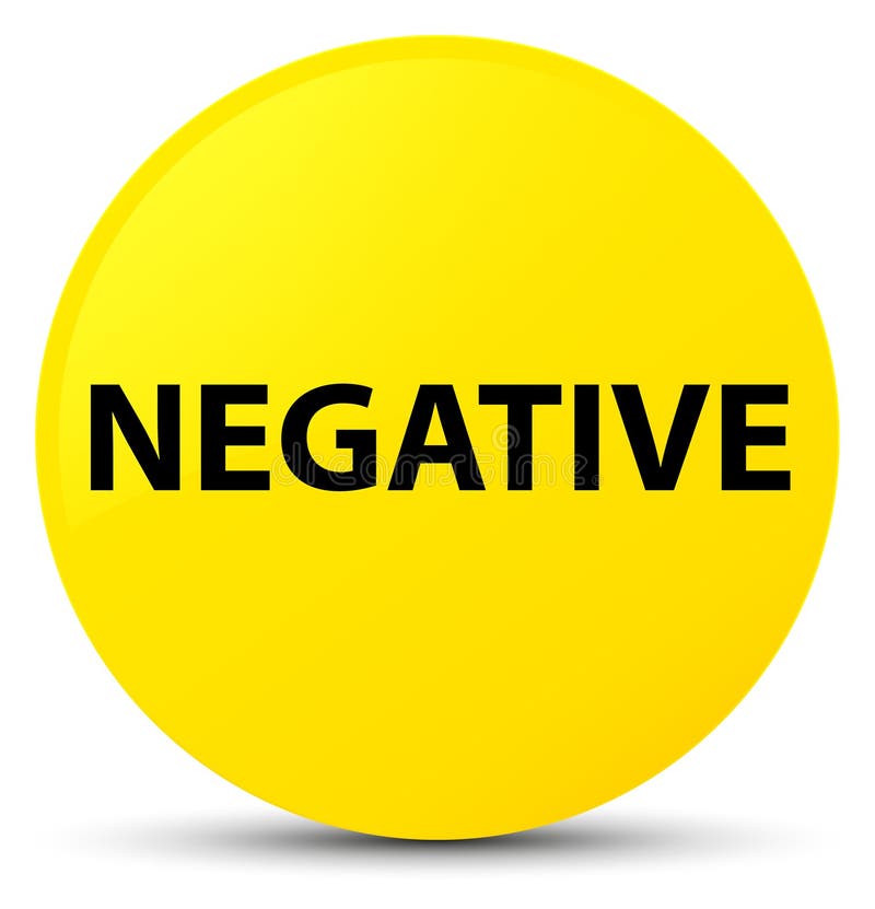 Negative Yellow Round Button Stock Illustration - Illustration of veto ...