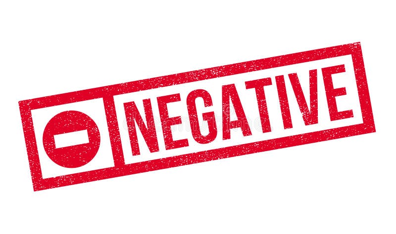 Negativer Stempel vektor abbildung. Illustration von symbol - 98218652