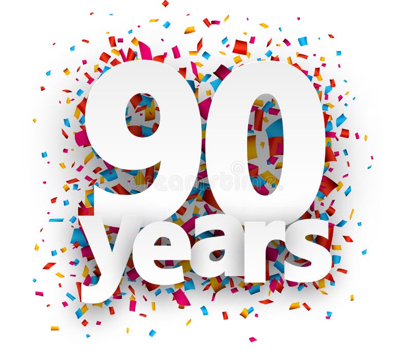 Negentig Jaar Verjaardags Gouden Het Ontwerp Van Het ...