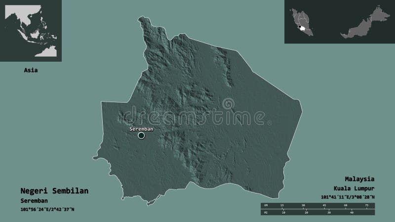 Negeri Sembilan, State of Malaysia,. Previews. Administrative Stock ...