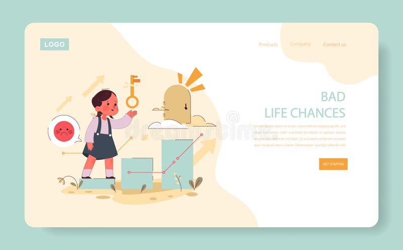 Neglected Child Has less Opportunities through Life Web Banner Stock ...