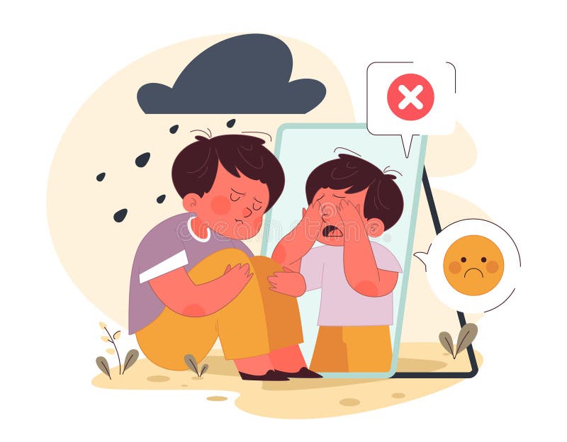 Neglected Child Low Self-esteem and Mental Problems. Sad Boy Looking ...