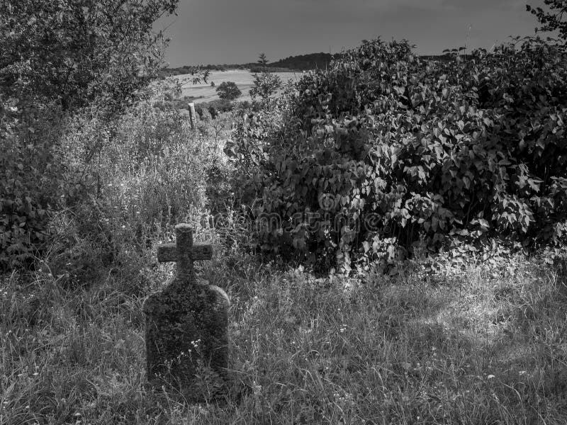 Forgotten gravestones stock image. Image of view, stone - 208030577