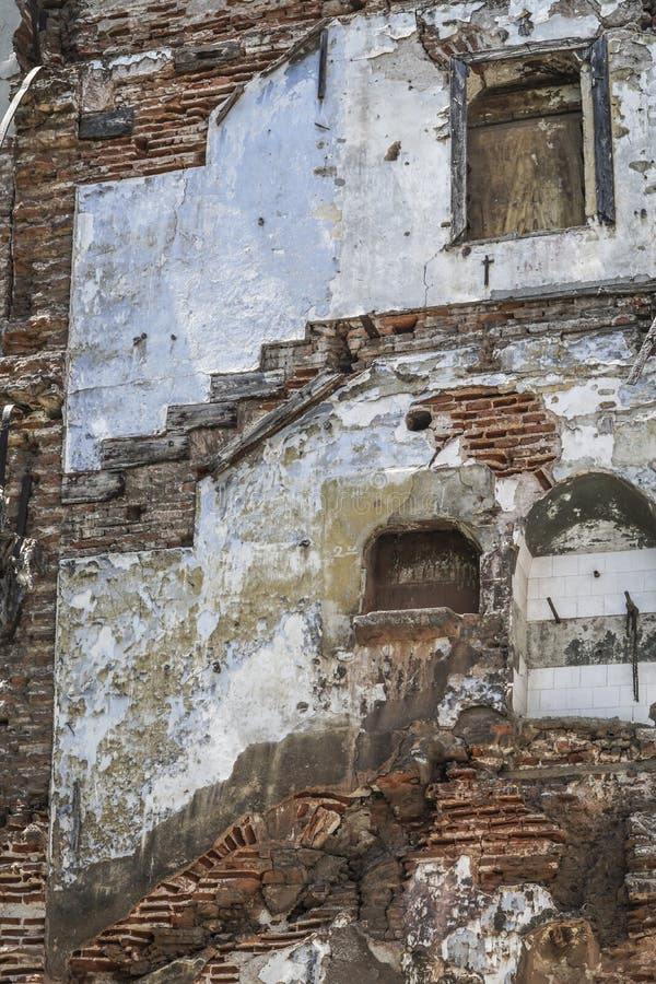 Neglected Old Buildings Wall As a Background Stock Image - Image of ...