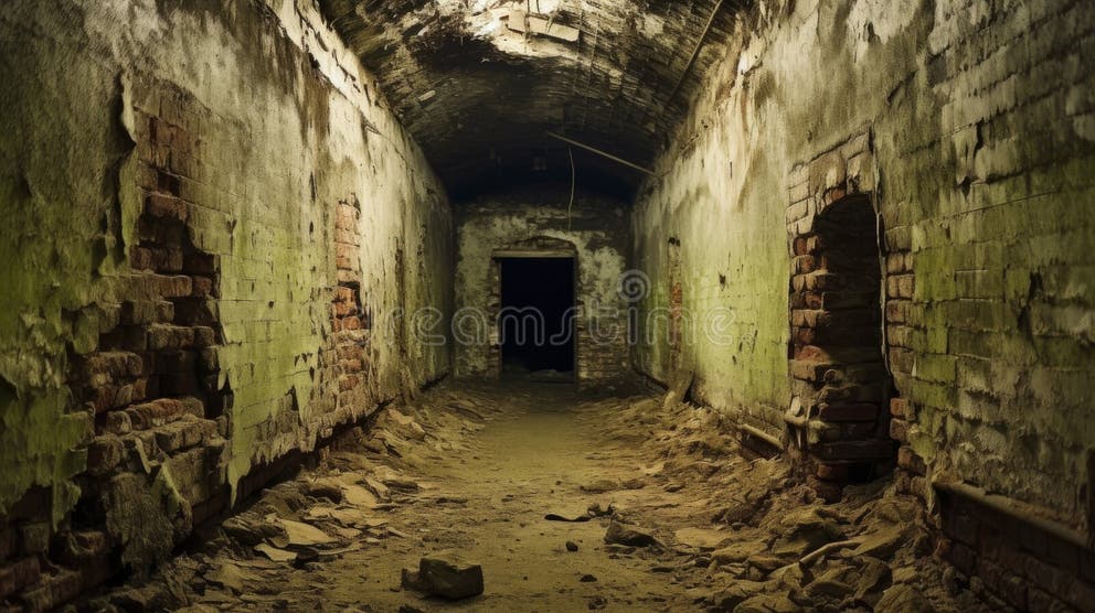 Neglected Spaces within Abandoned Fort Stock Illustration ...
