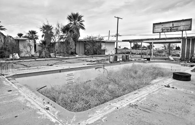 Neglected Swimming Pool stock image. Image of marina - 29303029