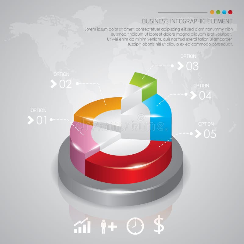 Negocio Infographic ilustración del vector. Ilustración de rojo - 56740620