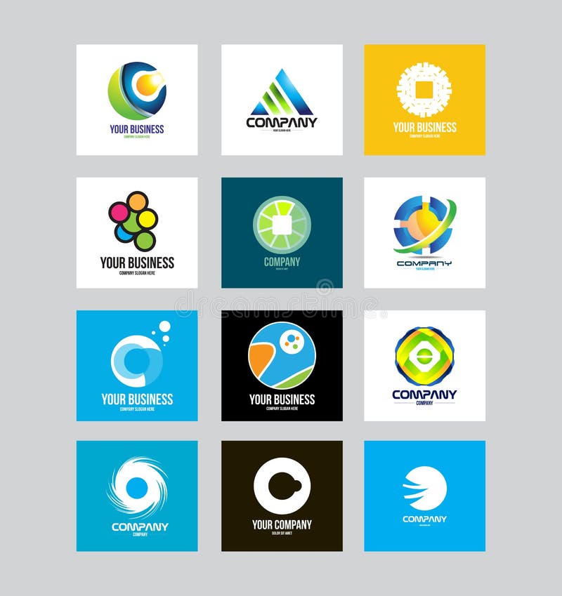 Negocio Logo Set Corporativo Ilustración del Vector - Ilustración de ...