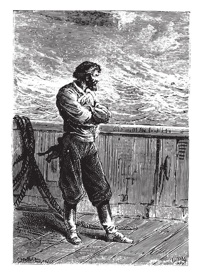 Negoro, always Silent, Vintage Engraving Stock Vector - Illustration of ...