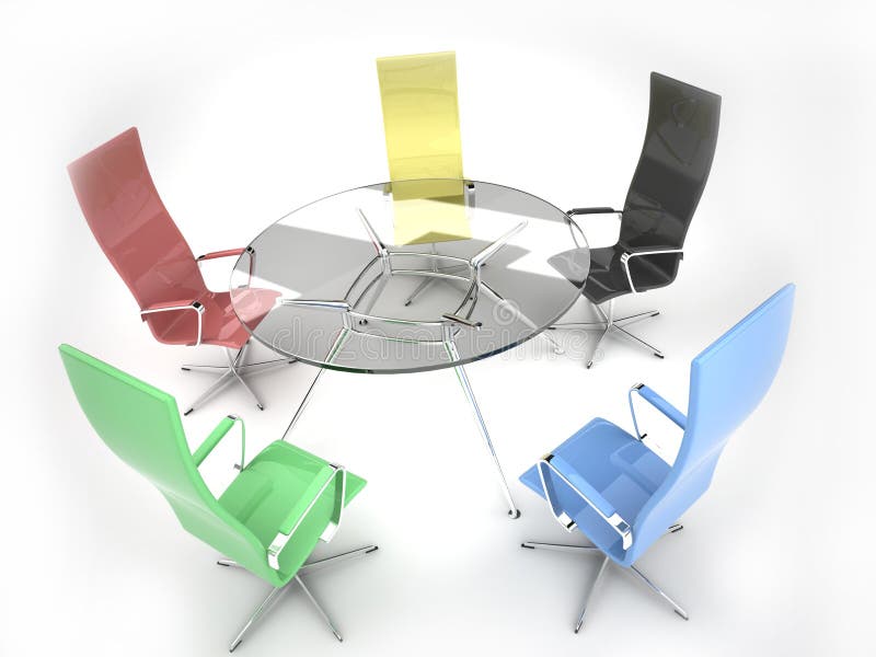 Negotiating table stock illustration. Illustration of colors - 2570877
