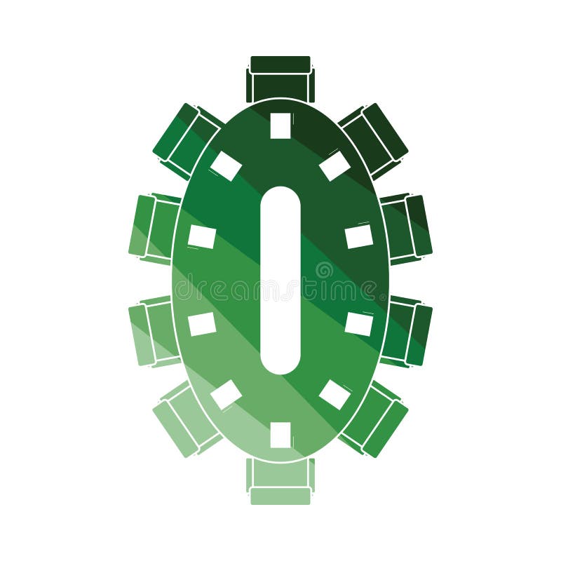 Negotiating table icon stock vector. Illustration of arrangement ...