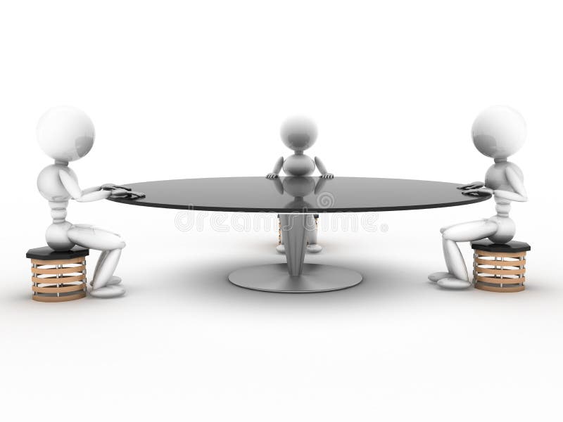 Negotiating table stock illustration. Illustration of colors - 2570877