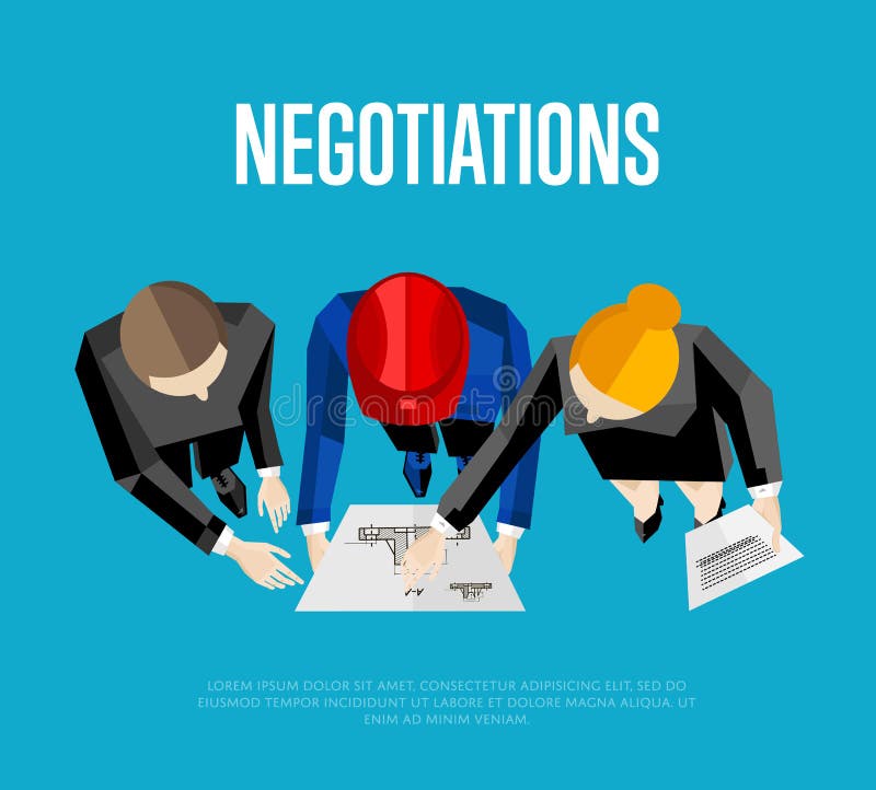 Negotiation in progress stock vector. Illustration of metaphor - 43400610