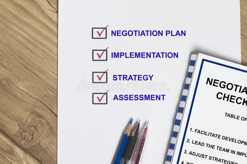 Negotiation checklist stock image. Image of secure, idea - 93198891