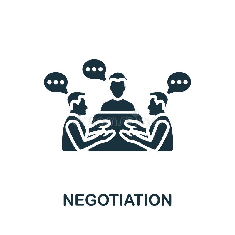 Negotiation Icon. Monochrome Simple Life Skills Icon for Templates, Web ... Negotiation Icon. Monochrome Simple Life Skills Icon for Templates, Web ...