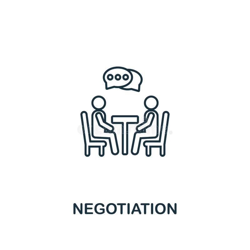 Line Icon Business Negotiation. Vector Business Symbol Stock ...