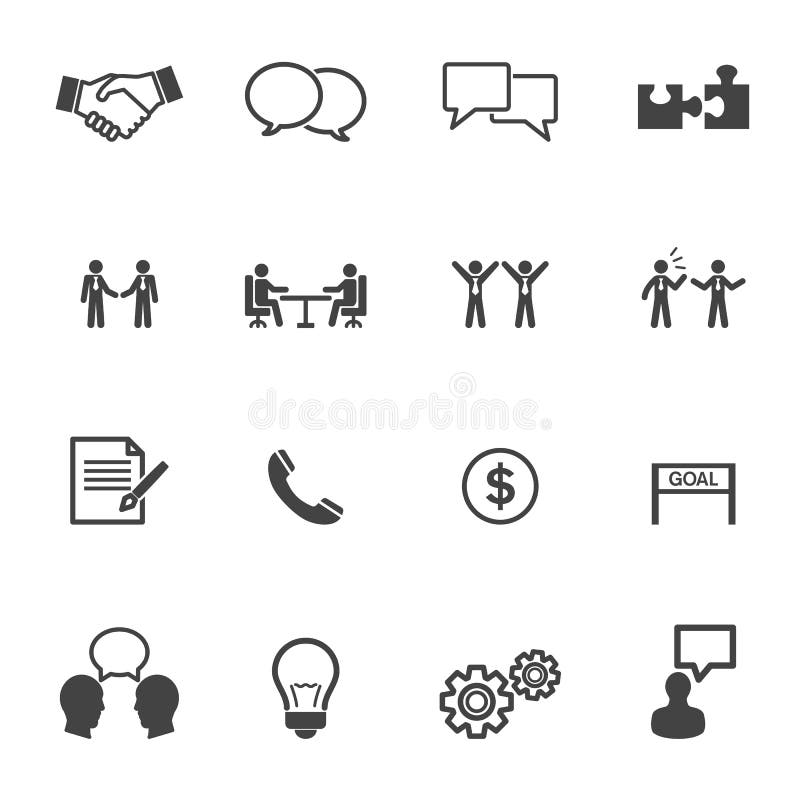 Negotiation icons stock vector. Illustration of corporate - 52861833