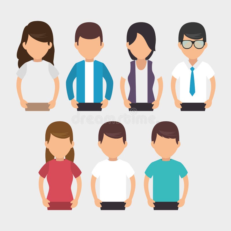 Negotiation Team Work Flat Icons Stock Vector - Illustration of ...