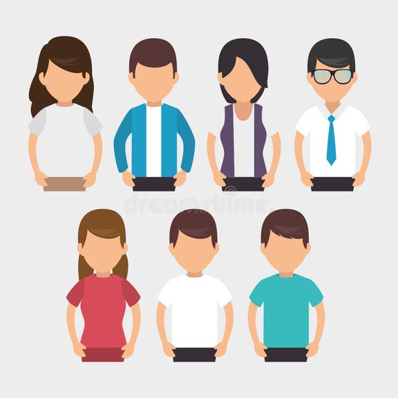 Negotiation Team Work Flat Icons Stock Vector - Illustration of ...