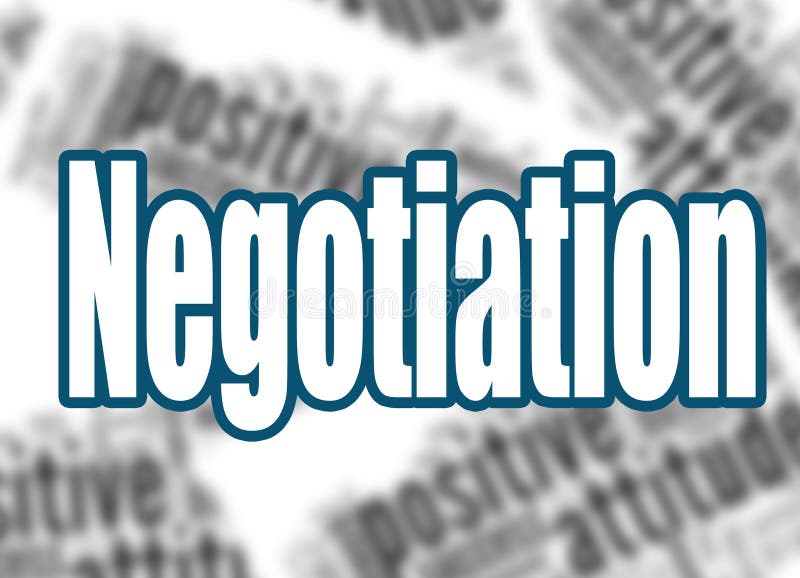 Negotiation Word with Word Cloud Background Stock Illustration ...