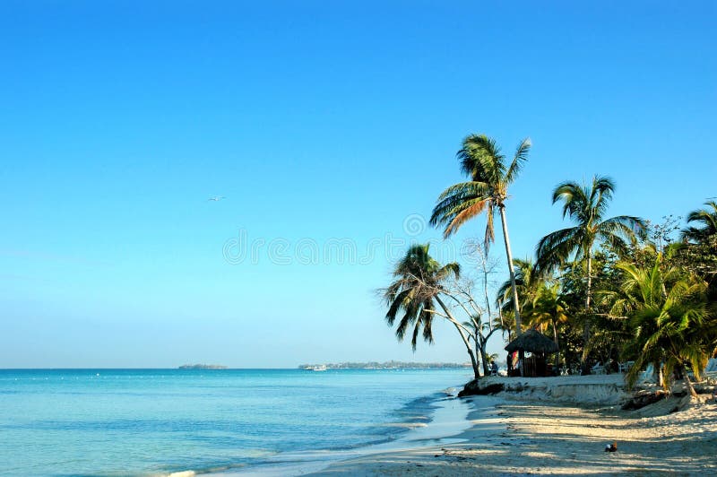 Negrils beach stock image. Image of caribbean, morning - 794385