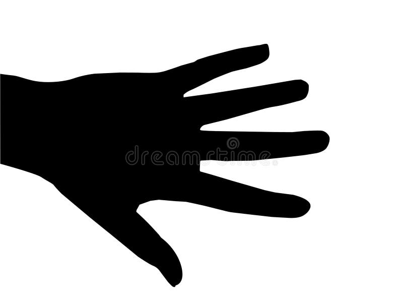 Siluetas de Manos ilustración del vector. Ilustración de dedo - 4491703