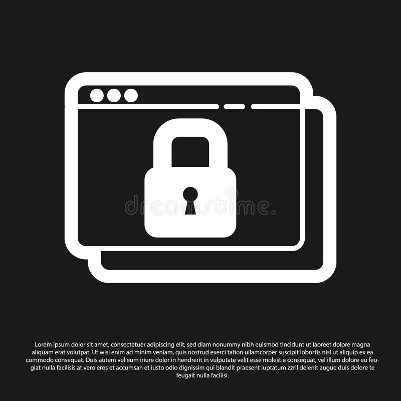 Negro Proteger Su Sitio Con El Icono Https Ssl Aislado En El Fondo Negro. Protocolo De ...