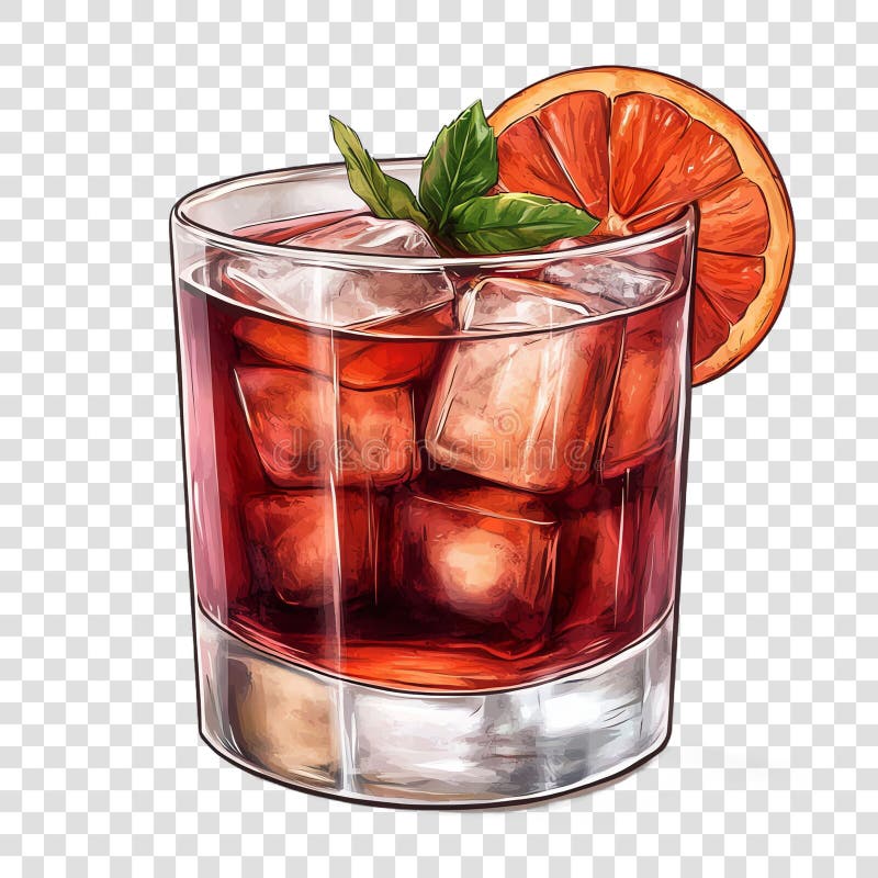 Negroni cocktail stock image. Illustration of negroni - 341527605