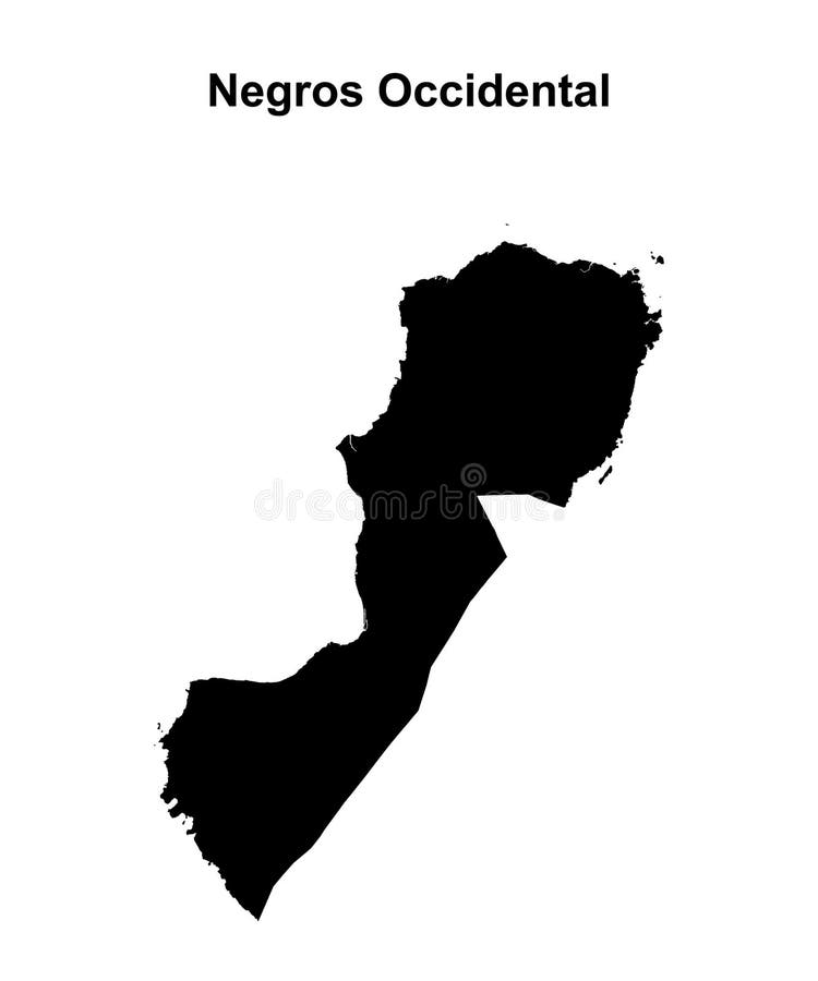 Negros Occidental Outline Map Stock Vector - Illustration of territory ...