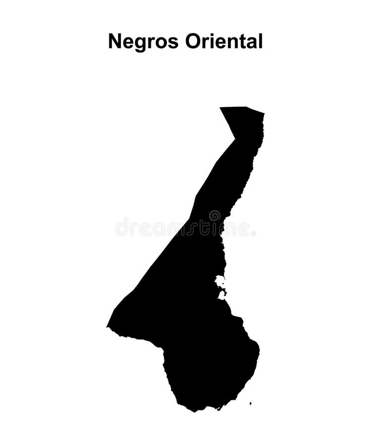 Negros Oriental Outline Map Stock Vector - Illustration of outline ...