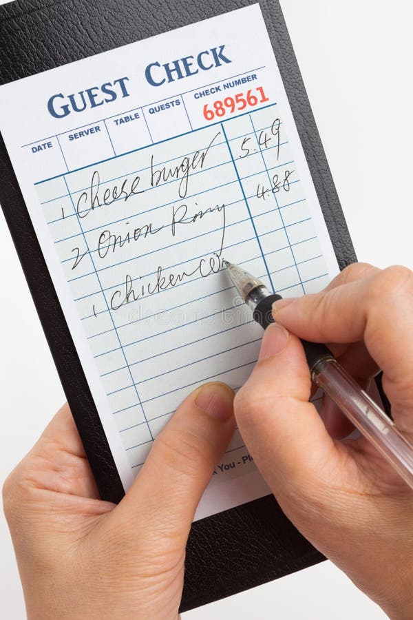 Entgegennehmen Von Bestellungen Stockfoto - Bild von grün, schreiben ...