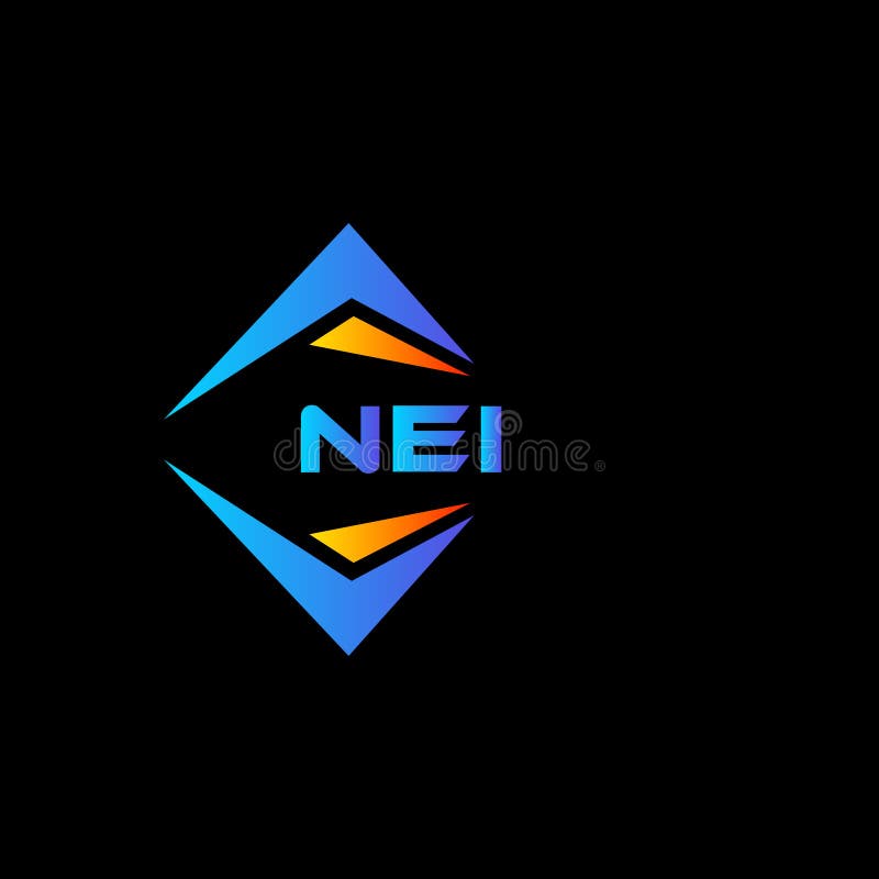 NEI Abstract Technology Logo Design on Black Background. NEI Creative ...
