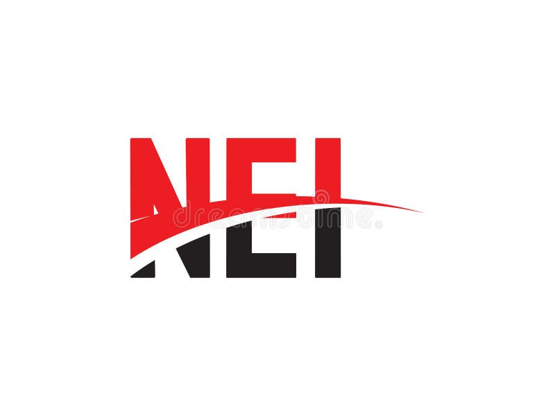 NEI Letter Initial Logo Design Vector Illustration Stock Vector ...