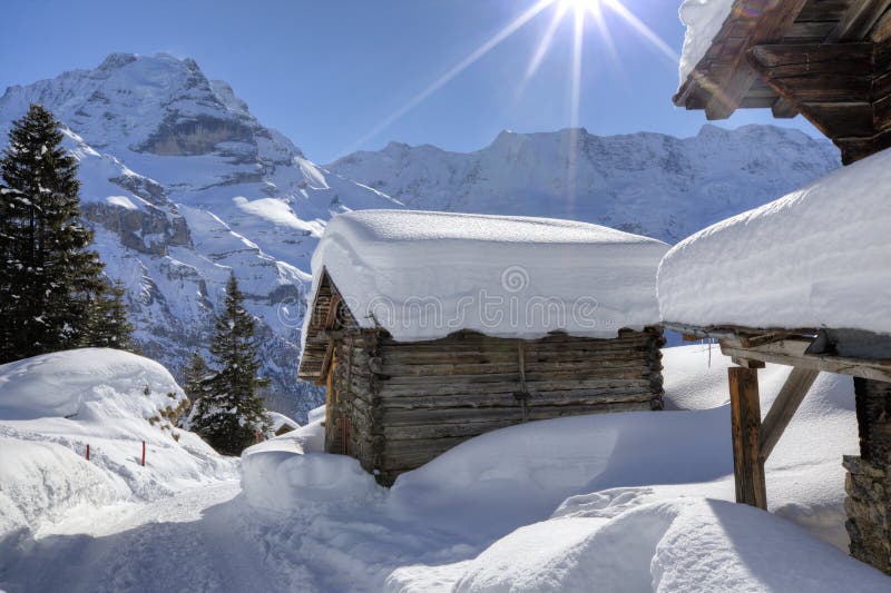 Neige Dans Les Alpes Suisses Image stock - Image du intervalle ...