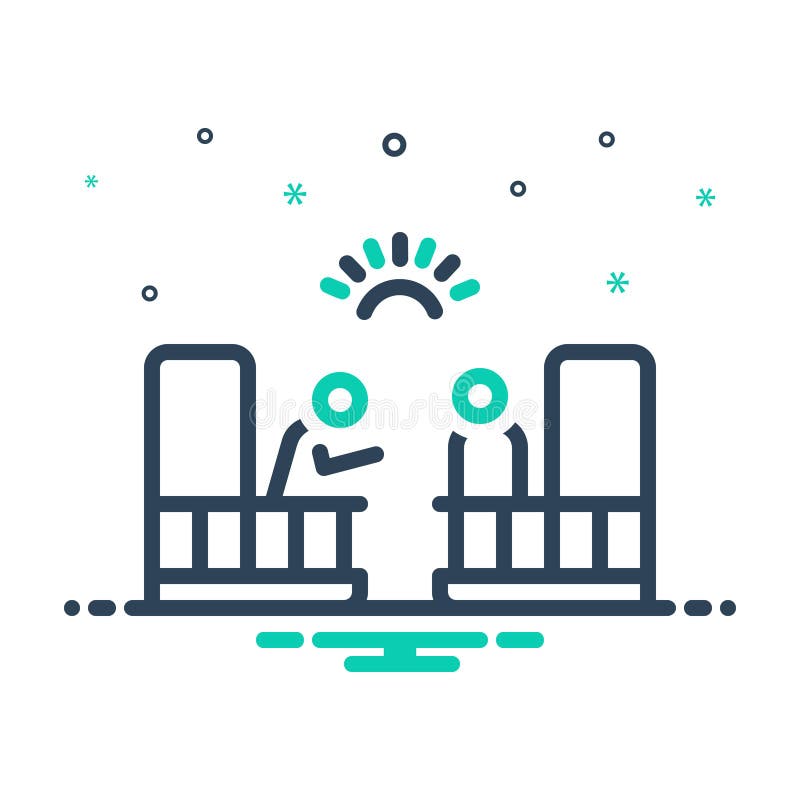 Mix Icon for Neighbor, Neighboring and Acquaintance Stock Vector ...