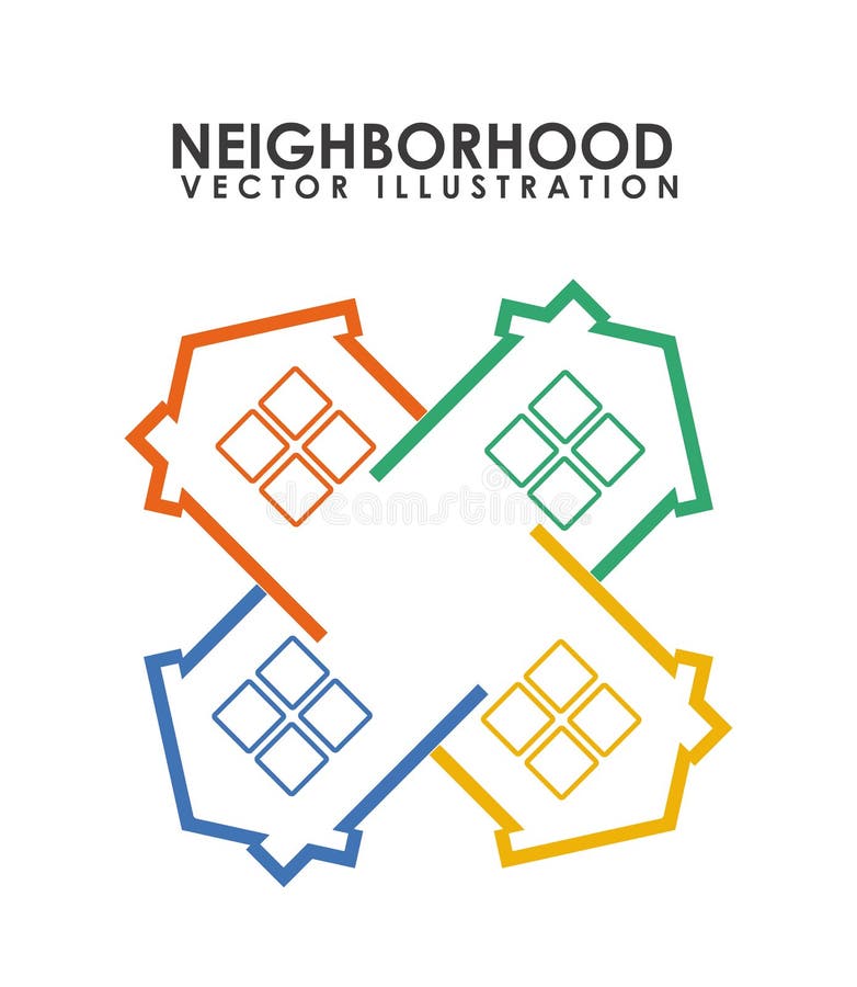 Neighborhood stock vector. Illustration of circle, business - 50194793