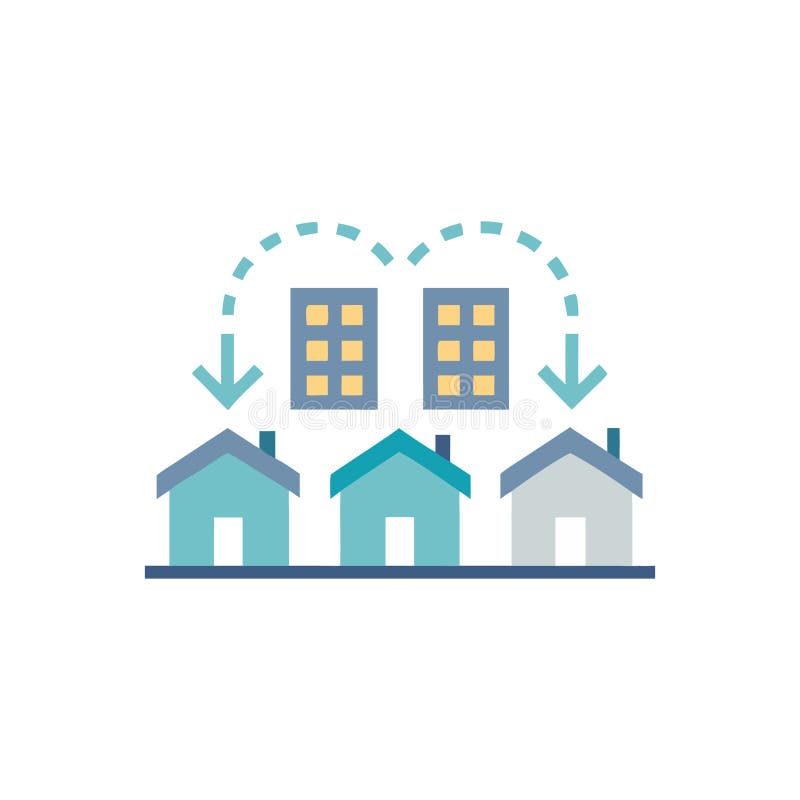 Neighborhood Development Icon for Community Planning Stock Image ...